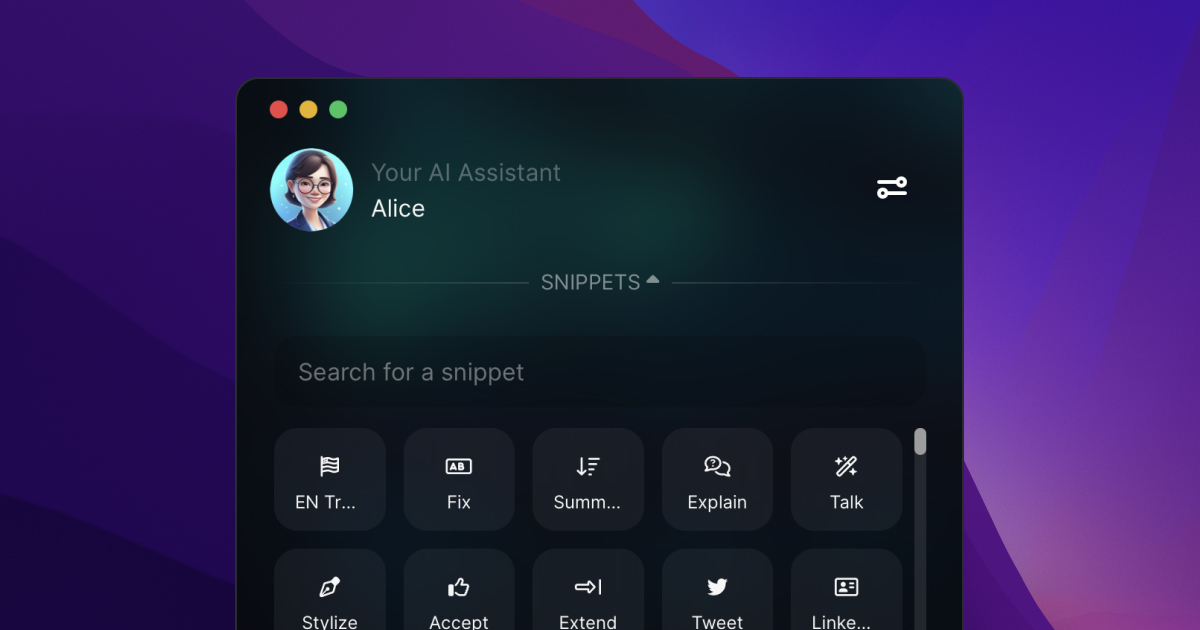 Alice AI assistant - get actions, not answers